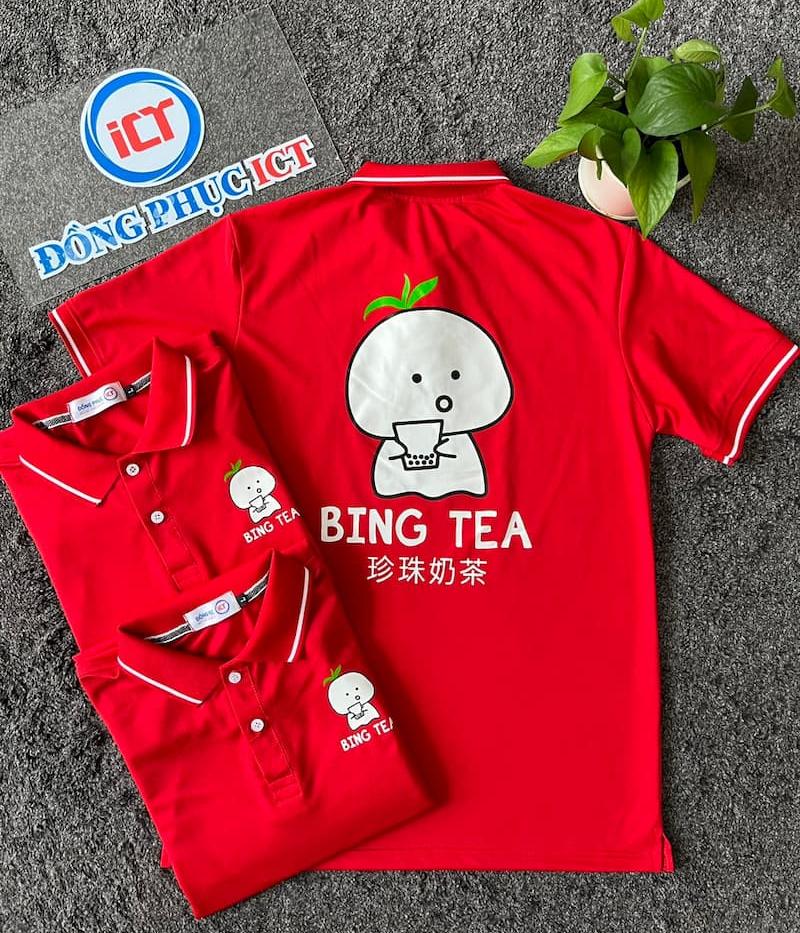 Mẫu áo thun đồng phục + tạp dề cho OHI BAKERY & Bing Tea